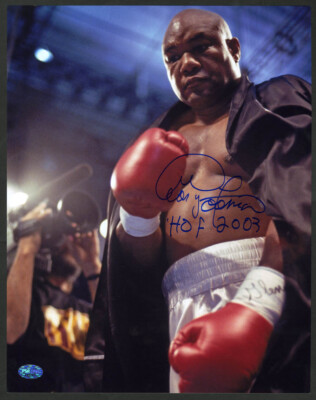 George Foreman SIGNED 11x14 Photo Champion HOF 2003 PSA/DNA BOXING ...