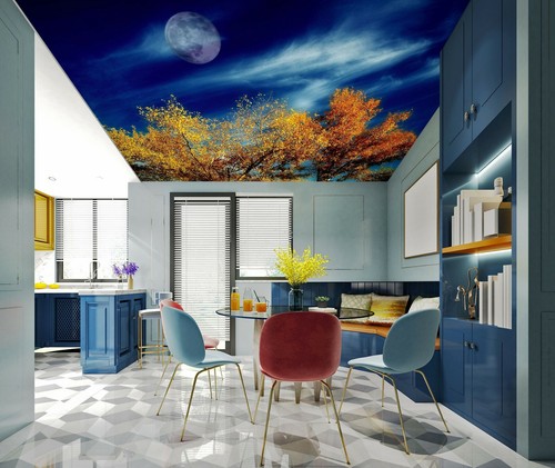3D Moon Tree A6401 Ceiling WallPaper Murals Wall Print Decal Deco AJ ...