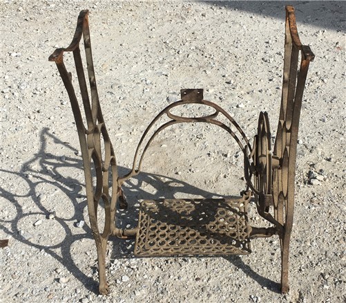 Treadle Sewing Machine, Cast Iron Base, Industrial Age, Singer ...
