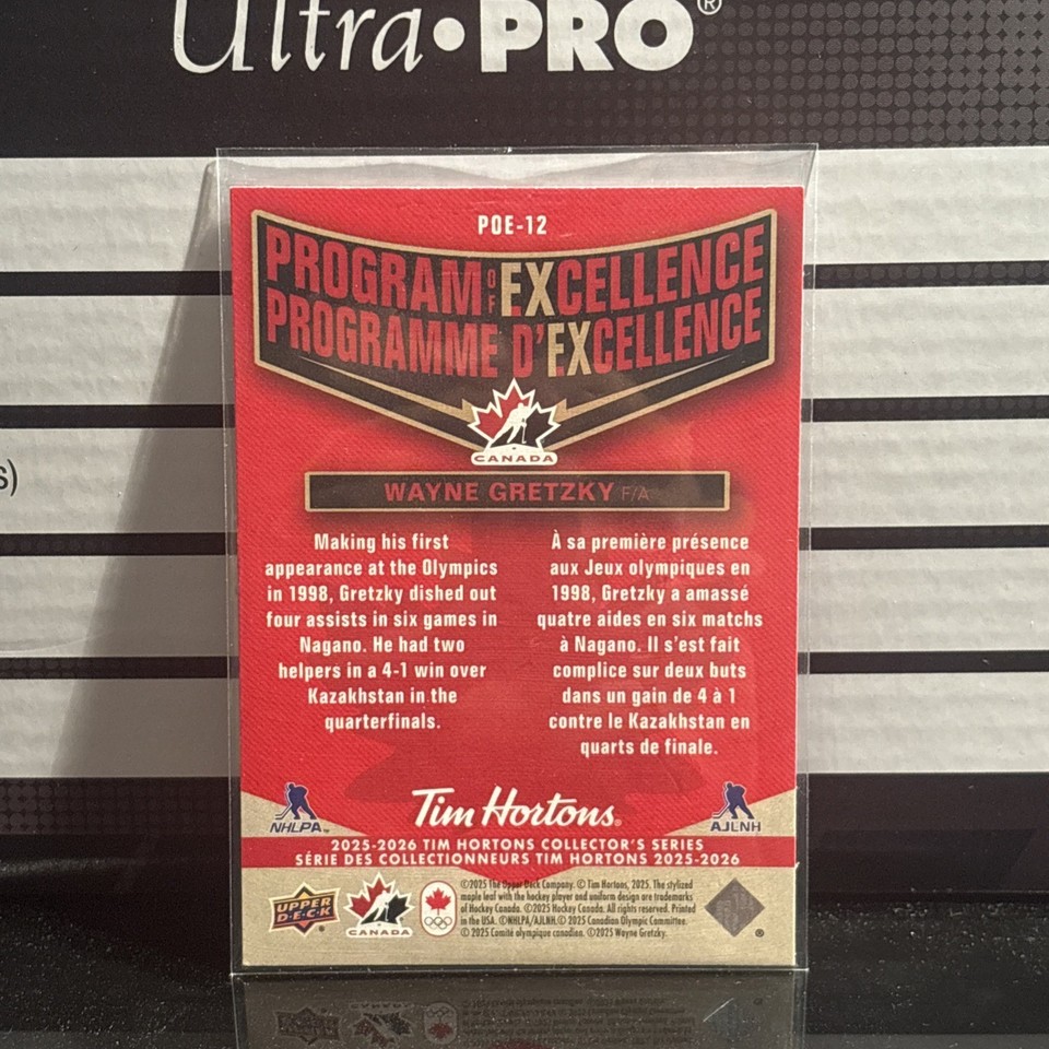 2025-26 Tim Hortons Team Canada Wayne Gretzky Program of Excellence # ...