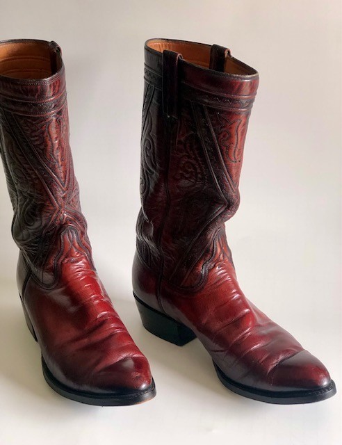 Lucchese Classic style number 7106 Calfskin Cowboy Boots – Oxblood ...
