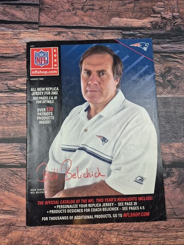 NFL Shop Catalog August 2002 Bill Belichick New England Patriots ...