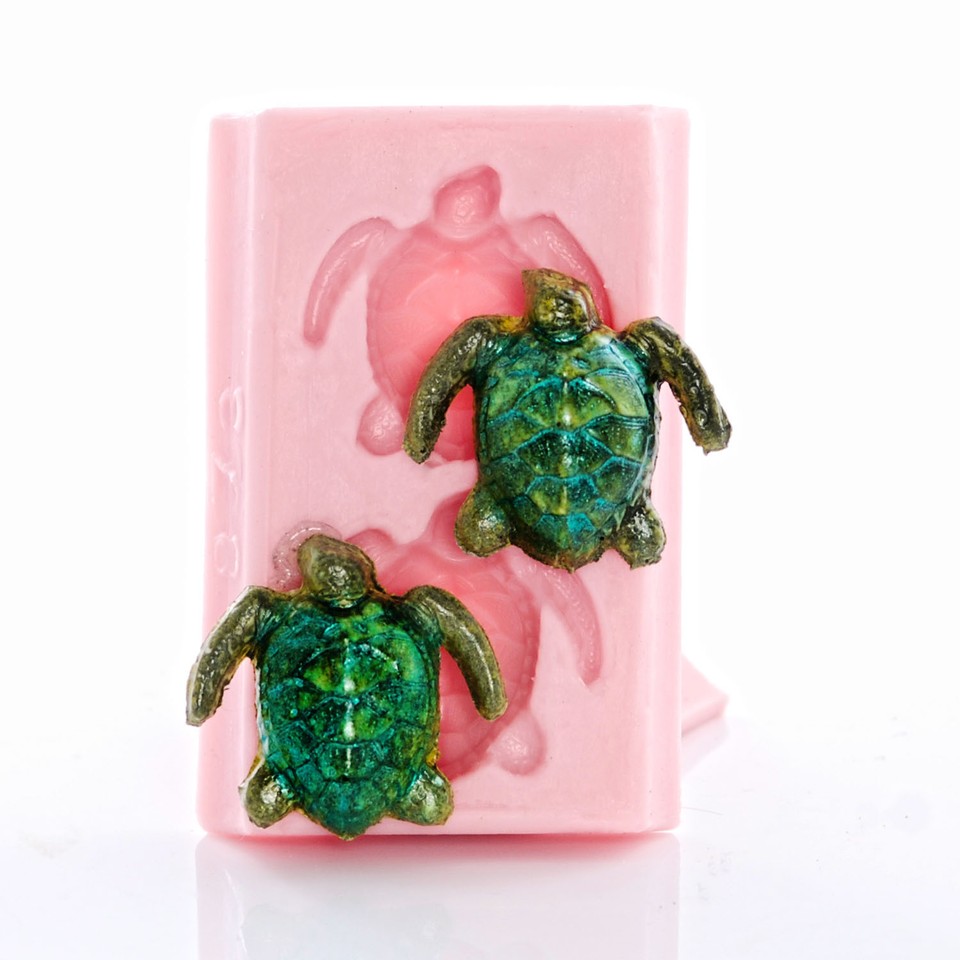 Sea Turtle Silicone Mold - Jewelry Resin Clay Mold - Food Safe Mint ...