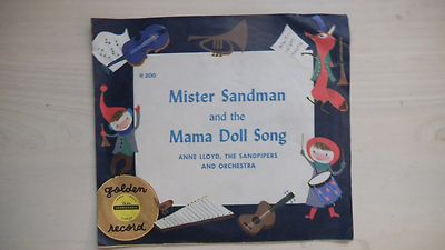 RARE Golden YELLOW Record MISTER SANDMAN and the MAMA DOLL SONG 78rpm ...