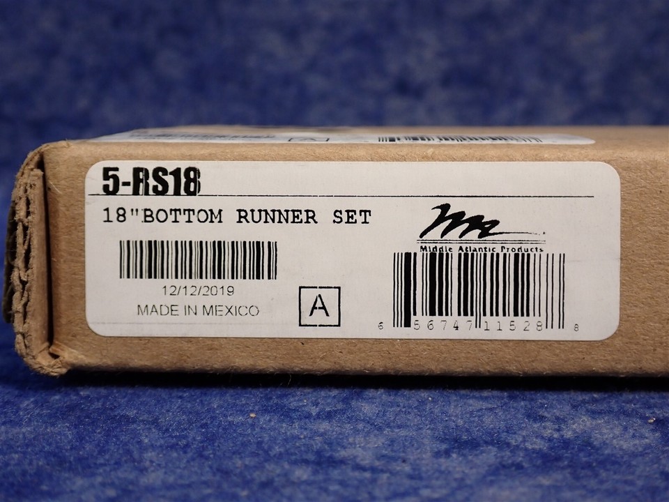 NEW Middle Atlantic 5-RS18 Low-Friction Bottom Runner Kit 18" (J28) | eBay