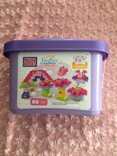 NEW Mega Bloks Junior Builders 2-5 Build-A-Story 60 Pc Purple Tub Set | eBay