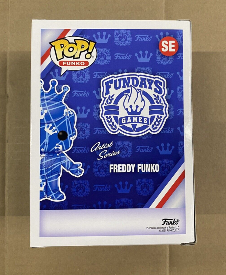 Funko Pop! 2021 Fundays Box Of Fun Freddy Funko Art Series Blue & White ...