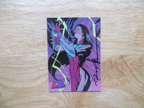 1997 MARVEL VS WILDSTORM GEN13 RAINMAKER CARD SIGNED BRIAN STELFREEZE ...
