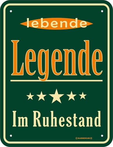 Ruhestand Rente Geschenke Rentner Blechschild Pension Schilder ...