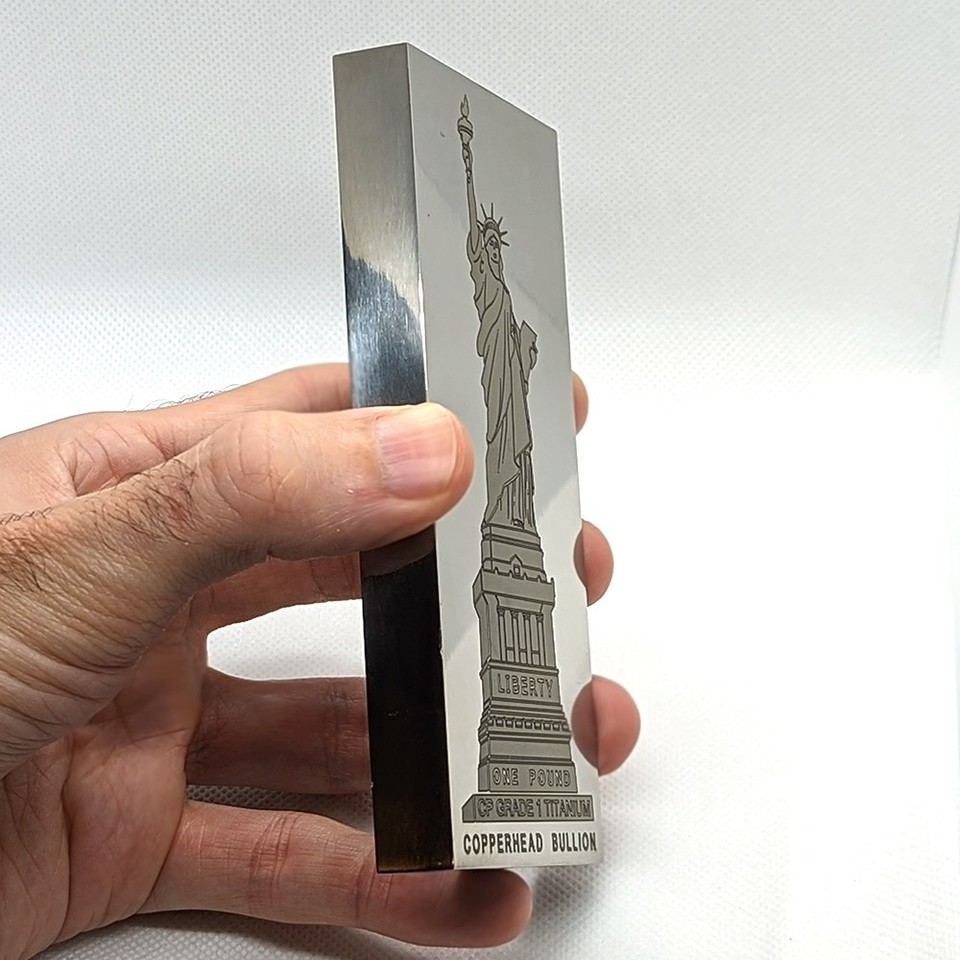 1 lb Pound (16 oz) Titanium Bar Statue of Liberty New York .996 Fine ...