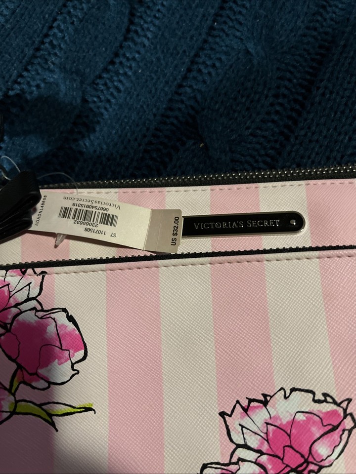 Victoria's Secret FLOWER VINYL Cosmetic Makeup Bag brand new with tag ...