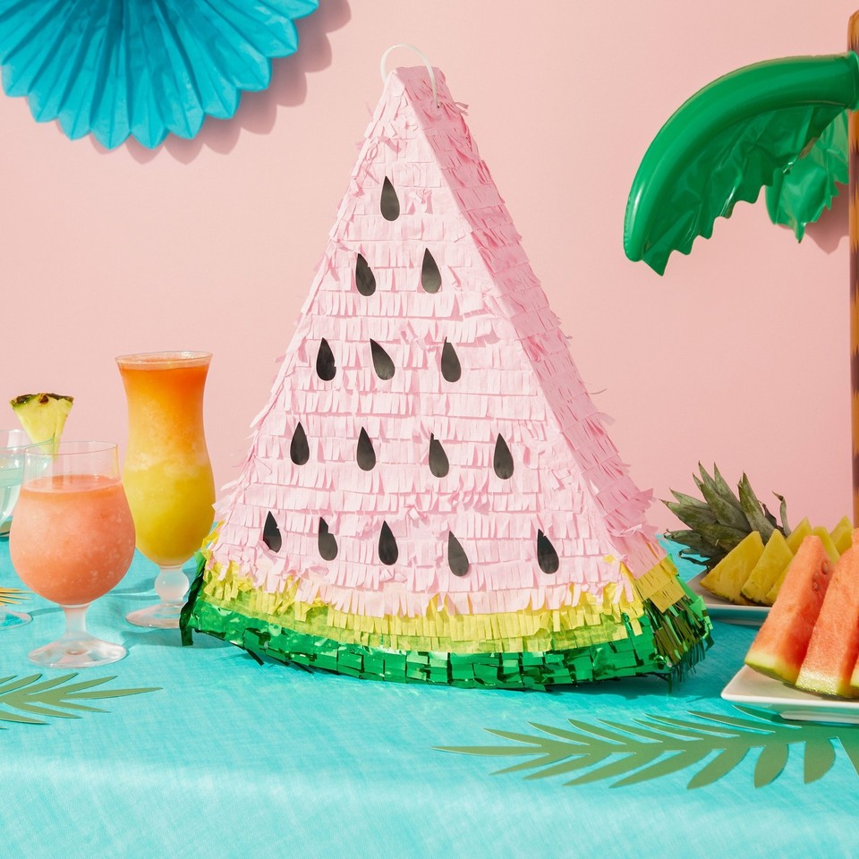 Watermelon Pinata for Kids Birthday, One in a Melon Party Decorations ...