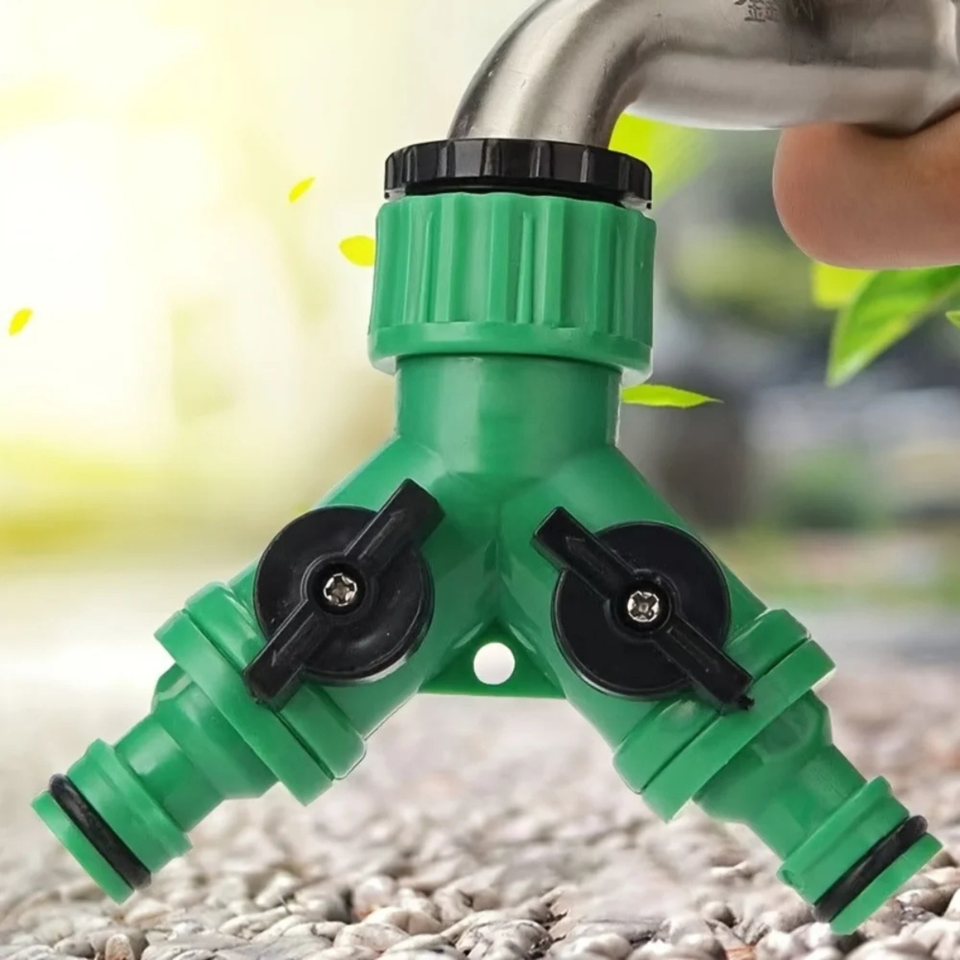 Hose Pipe Splitter Connector 2 way Adaptor Garden Tap Individually ...