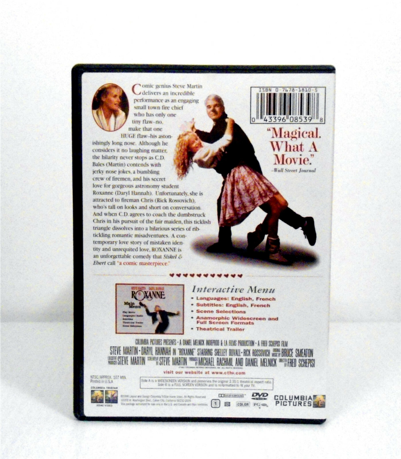 Roxanne DVD 1987 Steve Martin Daryl Hannah Comedy, FullScreen ...