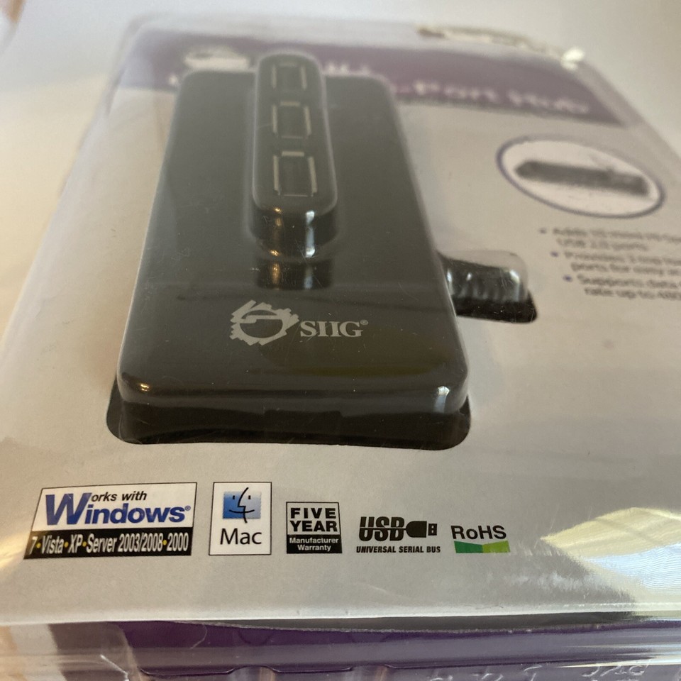 SIIG JU-H00012-S1 USB 2.0 10 Port Hub External Black New | eBay