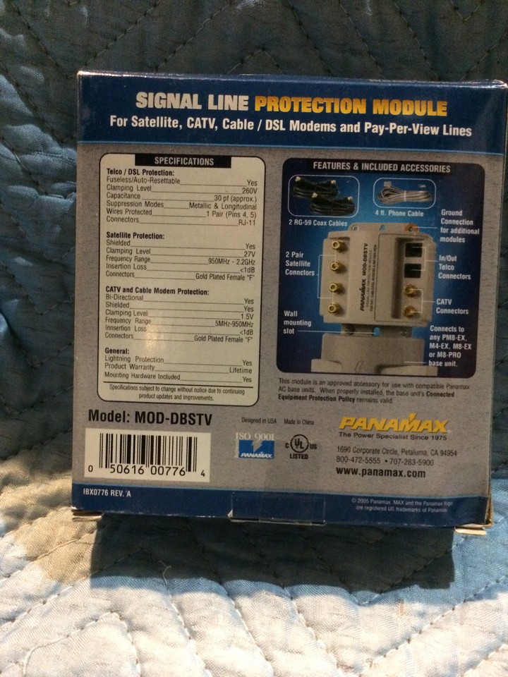 NEW - Panamax MOD-DBSTV - Signal Line Protection Module | eBay