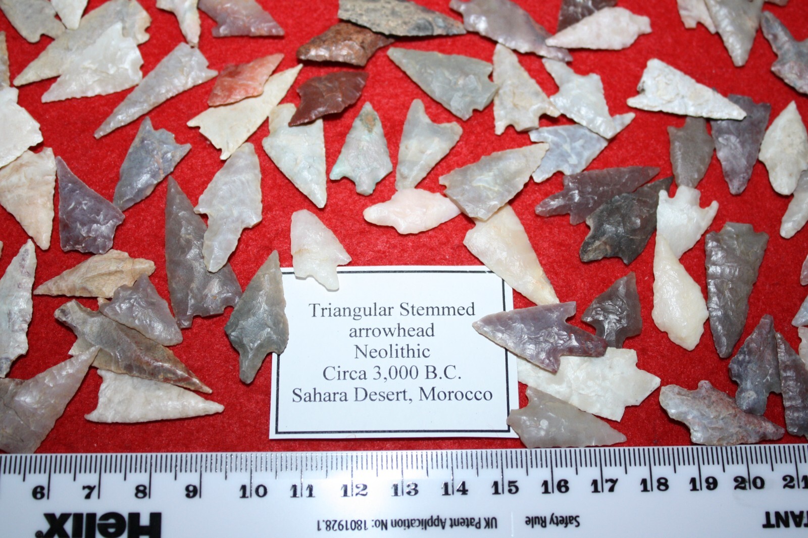 Neolithic stone age tool arrow head Morocco 3,000 BC Triangular Stemmed ...