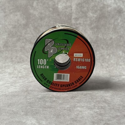 Pyramid Power RSW16100 Speaker Wire Copper Cable Spool, 16 AWG, 100 ft ...
