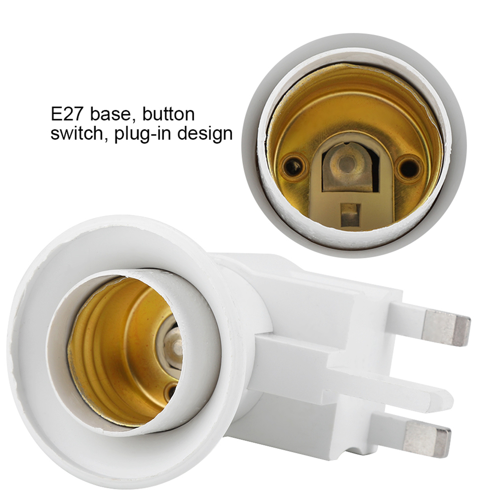 85V265V UK Plug E27 Bulb Converter Plugin Lamp Screw Socket Wall Light ...
