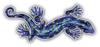 Patterned Lizard Car Bumper Sticker Decal - ''SIZES'' | eBay
