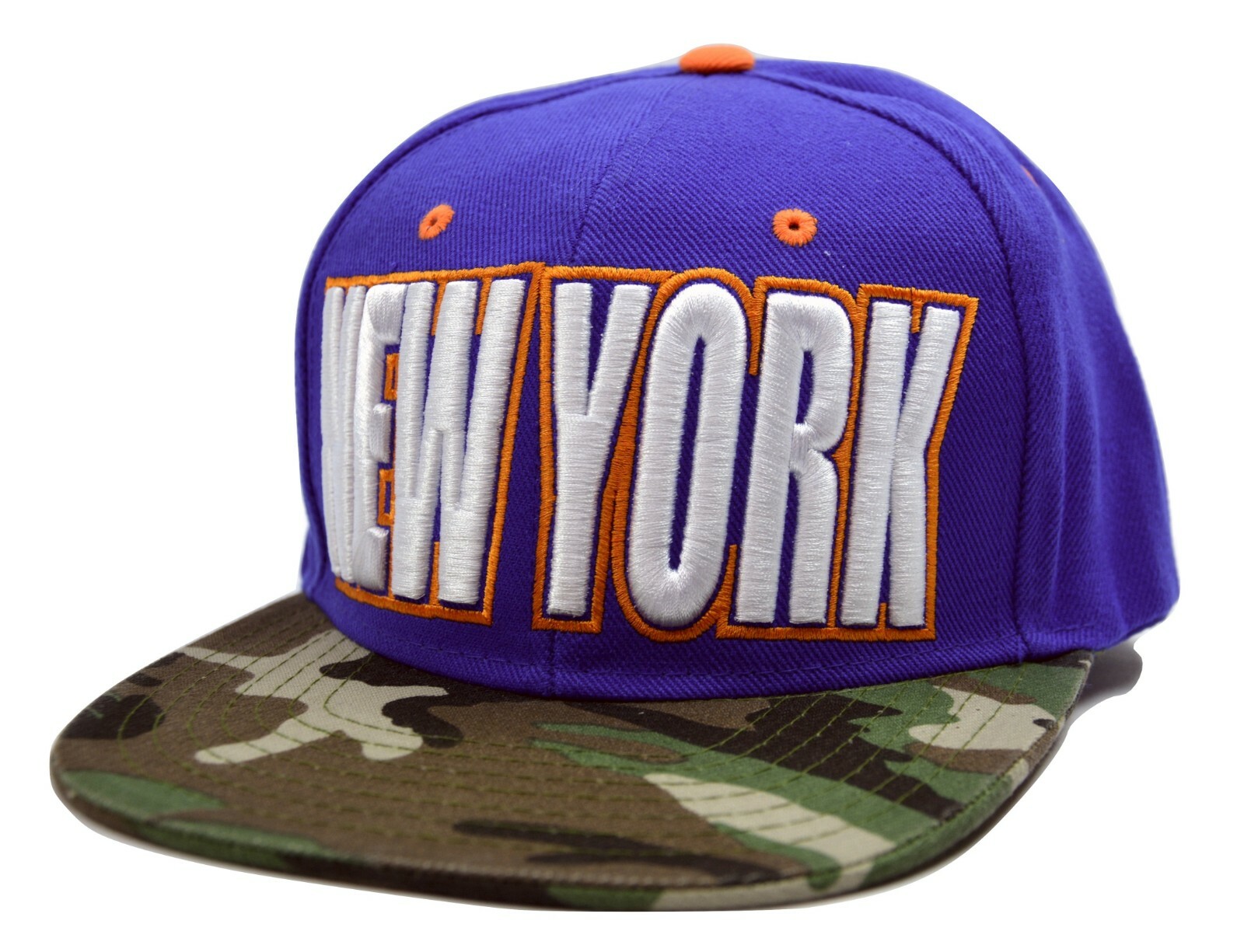 Seventy Seven Brand New York City Camouflage Brim Flat Bill Snap Bill ...