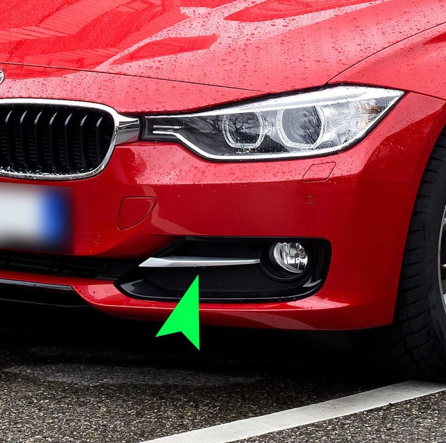 BMW 3 F30 Sport Front Bumper Left Grill Moulding 51117293105 Genuine ...