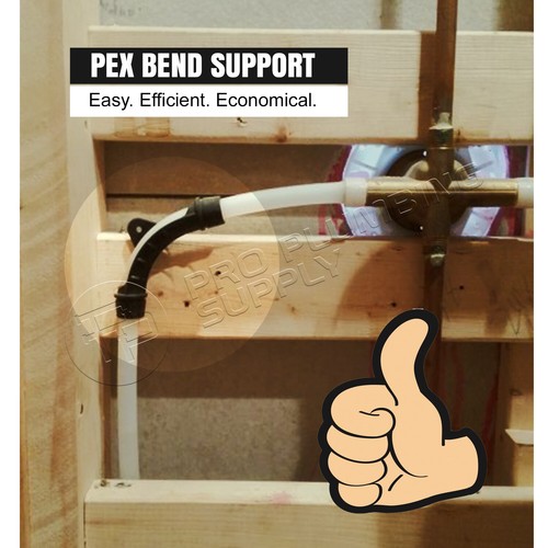 Polyethylene PEX Tubing 90 Degree Bend Support Wall Mount Pipe Hanger ...