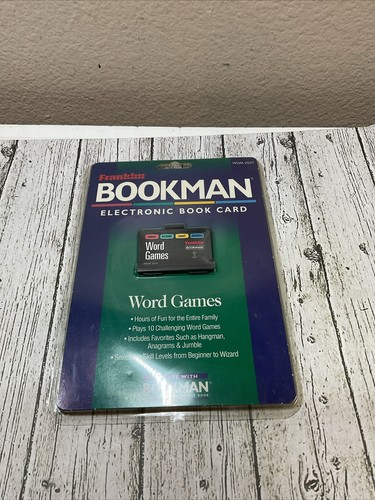 Vintage Franklin Bookman Game WGM-2037 Word Games Card New Factory ...