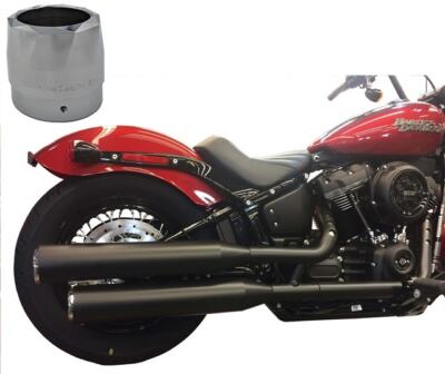 Tab Performance 3.5" Short Black Slip-On Chrome Straight Cut Zombie ...