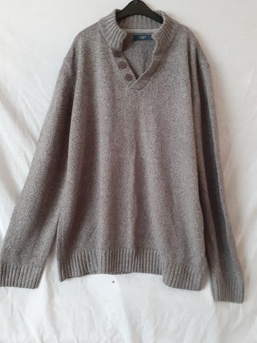 Mens Brown/Fawn Mottled Jumper. 2XL. Chest Size 48-50 Inches. Atlantic ...