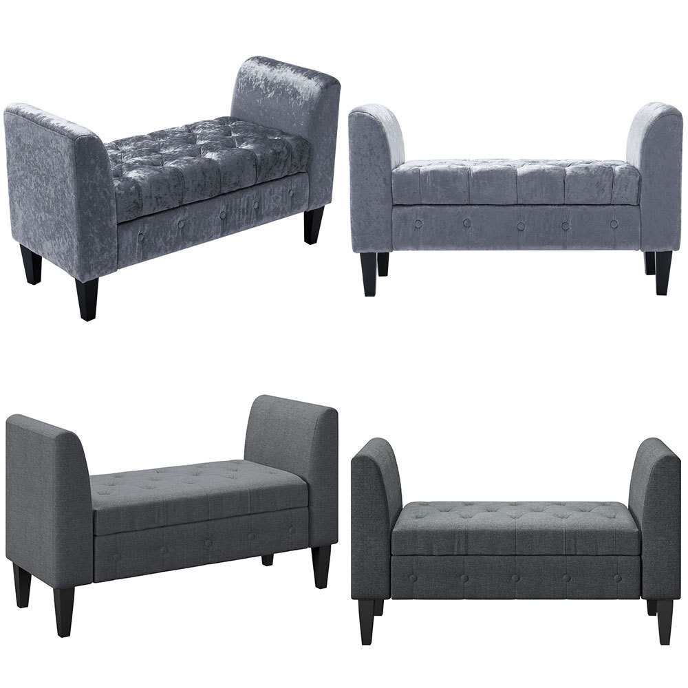 Chesterfield Storage Ottoman Footstool End of Bed Sofa Bench Window ...