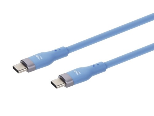 Monoprice USB 2.0 USB-C to USB-C Silicone Cable 10ft Blue 889028208755 ...