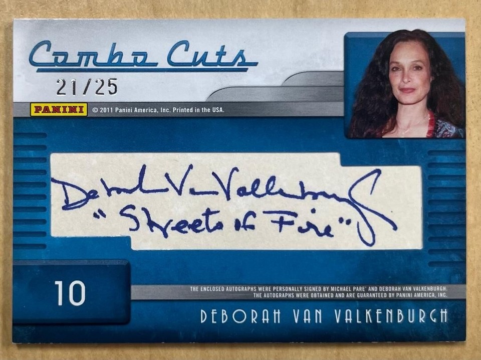 2011 Panini Americana Combo Michael Pare / Deborah Van Valkenburgh CUT ...