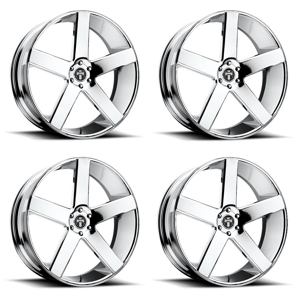 Set 4 DUB S115 Baller 24x9 5x115 Chrome Plated Wheels 24" 15mm Rims | eBay
