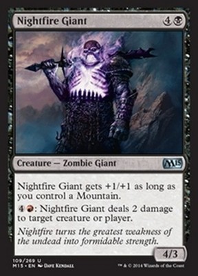 MTG Magic M15 - (4x) Nightfire Giant/Géant noctefeu, English/VO | eBay
