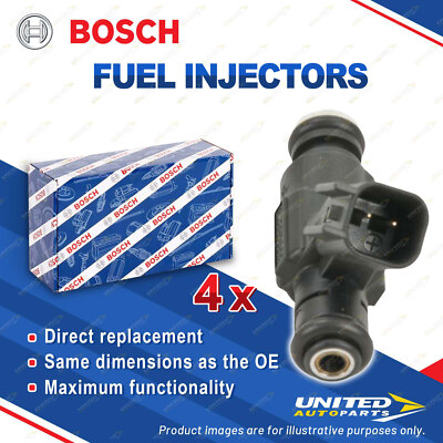 4 x Bosch Fuel Injectors for Mini R50 R53 R52 Petrol 1.6L 85kW W10B16A ...