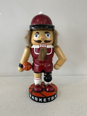 Collectible-Very Rare Wooden 7” Tall “I Love Basketball” Nutcracker. # ...