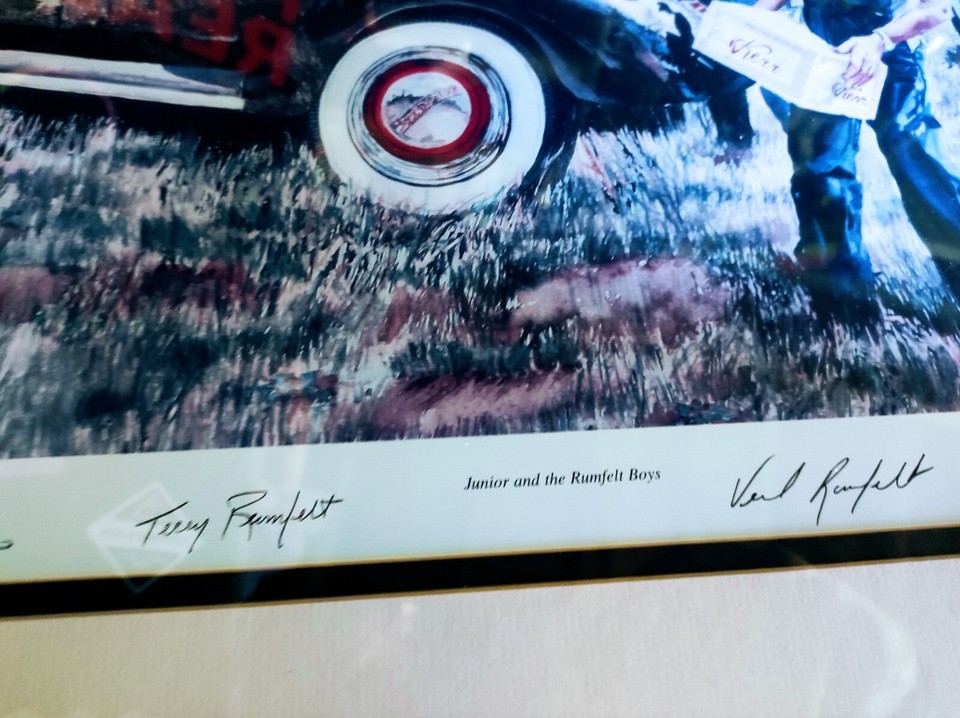 Junior Johnson LE The Rumfelt Boys Moonshine Team Signed Lithograph ...
