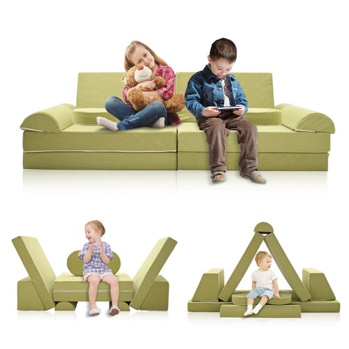 Kids Couch Play Set, 10/11 PCS Modular Kids Sofa Couch Nugget Couch ...