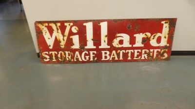 Willard Storage Batteries Porcelain Original Sign Vintage Collectible ...