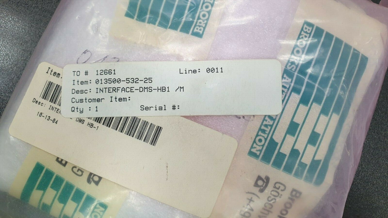 Brooks Automation 013500-532-25 Hukoyo DMS-HB1-V E84 OHT/XH1 Brand NEW ...