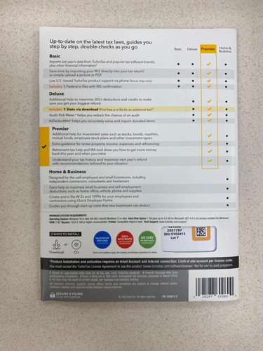 TurboTax Premier 2023 Federal + E-file + State For PC/Mac Disc Or ...