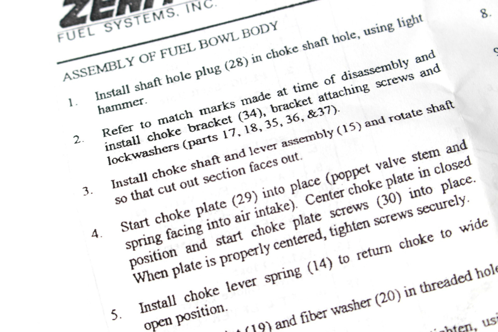 GENUINE ZENITH Carburetor Kit fits Hercules engine G1400 G1600 G2000 ...
