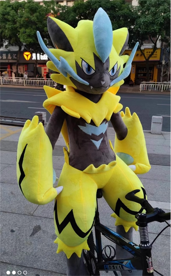 Anime Giant Zeraora 75/160cm Plush Doll Pillow Cosplay Stand Stuffed ...