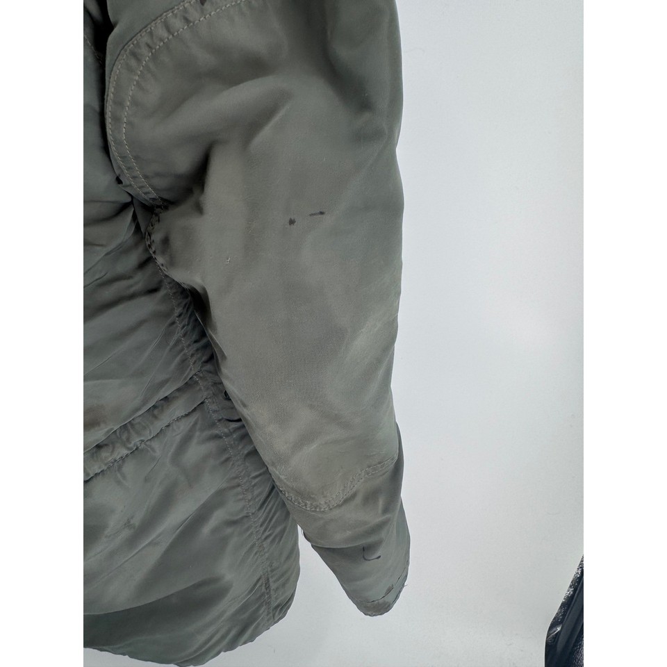 US Air Force Air Crew Heavy Attached Jacket N3B Spec Small Gray Vintage ...