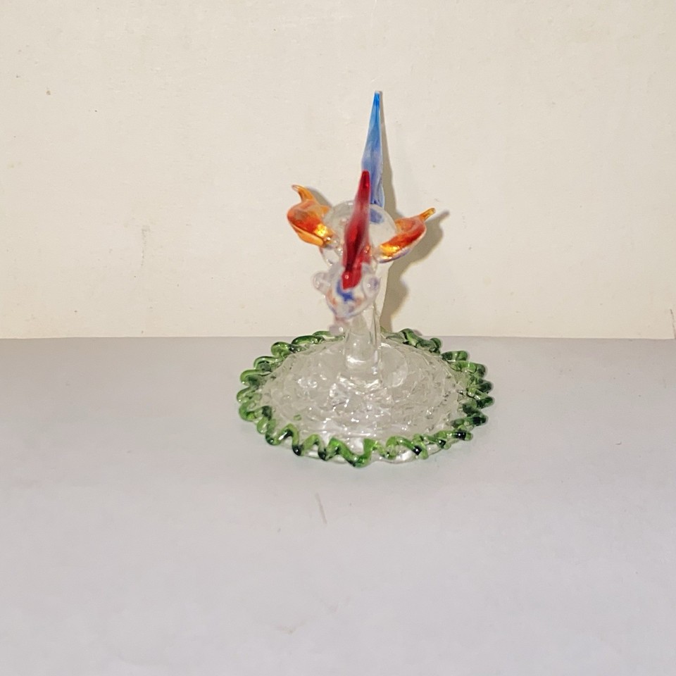 Vintage Spun Glass Colorful Roadrunner Bird Figurine | eBay
