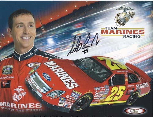 2006 ASHTON LEWIS JR #25 MARINES NASCAR POSTCARD SIGNED | eBay