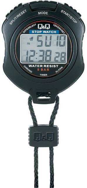 Citizen Digital Stopwatch Q&q Hs47-001 Stop Watch Water Resist 5bar ...