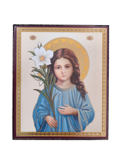 5" Virgin Mary Mother of God at the Age of Three 3 Years Old Gilded ...