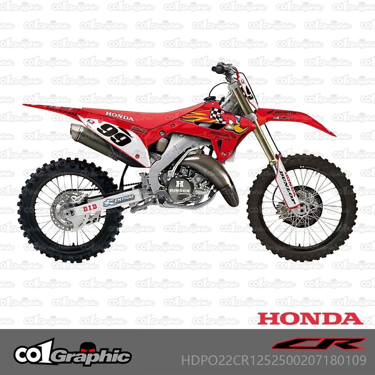 GRAPHICS DECALS FULL KIT FOR HONDA CR125 CR250 02-07 POLISPORT RESTYLE ...
